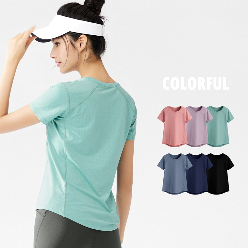 吸排網眼短袖T恤-女 - lativ 米格國際