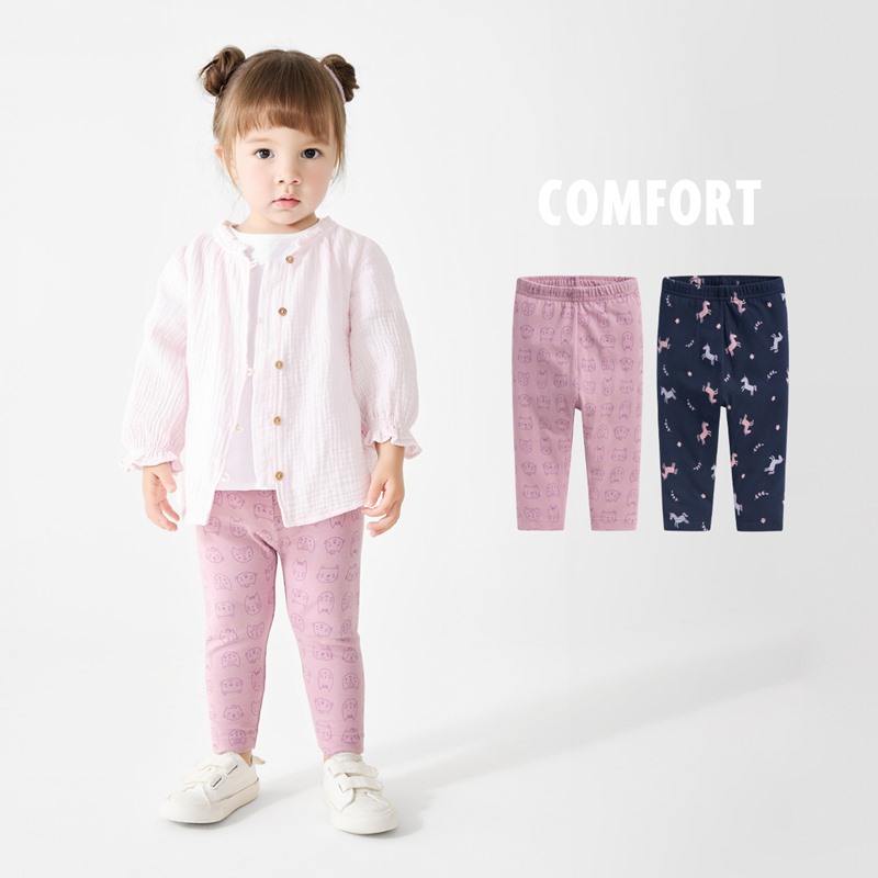 彈力印花九分內搭褲-02-Baby - lativ 米格國際