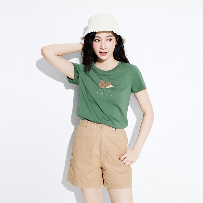 刺蝟印花T恤-女 - lativ 米格國際