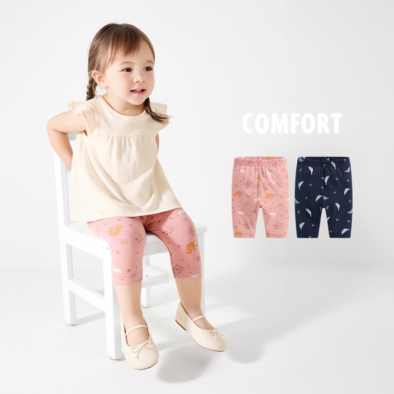 彈力印花七分內搭褲-Baby - lativ 米格國際