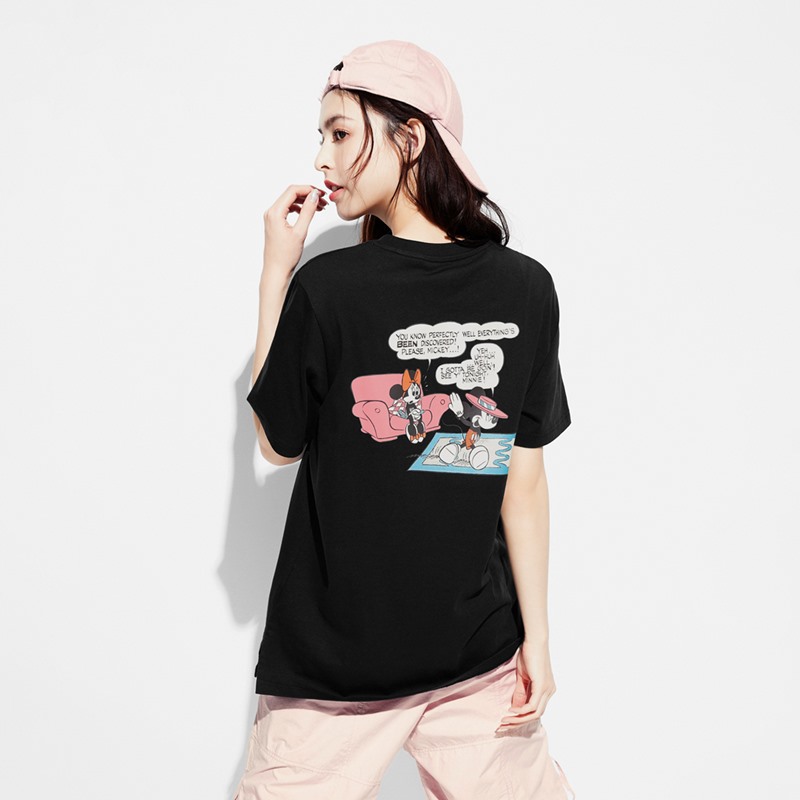 迪士尼系列寬長版印花T恤-35-女 - lativ 米格國際