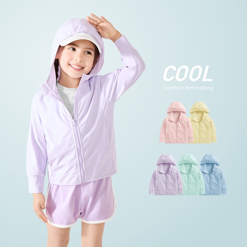 涼感抗UV連帽外套-童 - lativ 米格國際