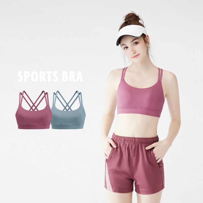 運動中度支撐交叉細肩帶Bra背心-女 - lativ 米格國際