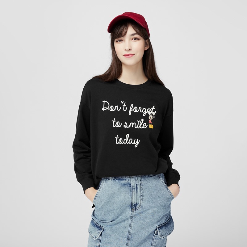 迪士尼系列寬長版長袖印花T恤-06-女 - lativ 米格國際