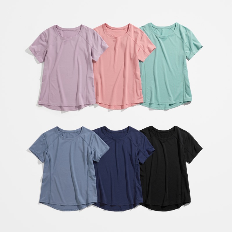 吸排網眼短袖T恤-女 - lativ 米格國際