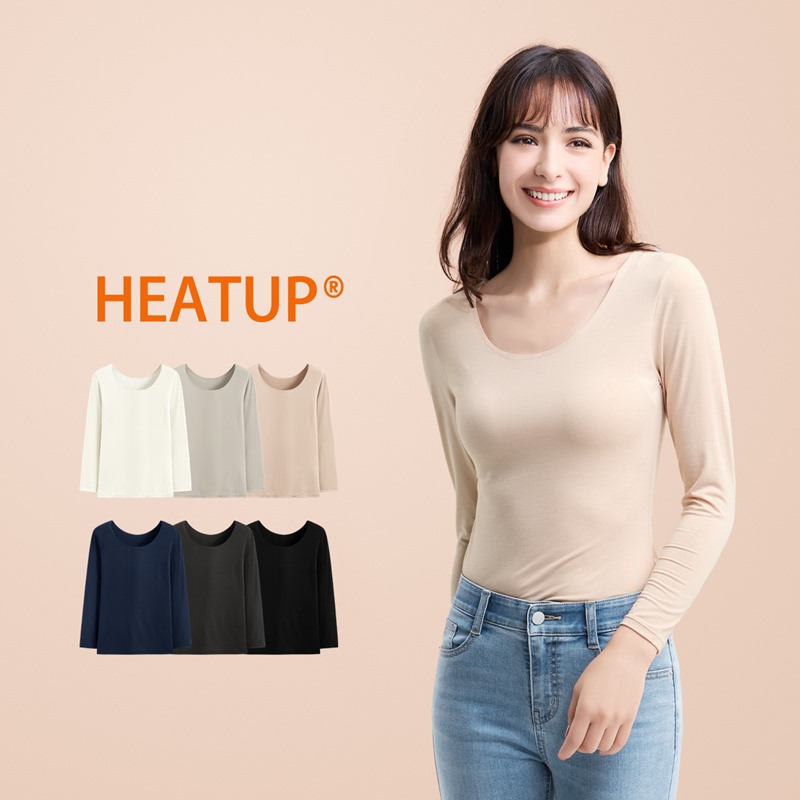 heatup U領八分袖上衣-女 - lativ 米格國際