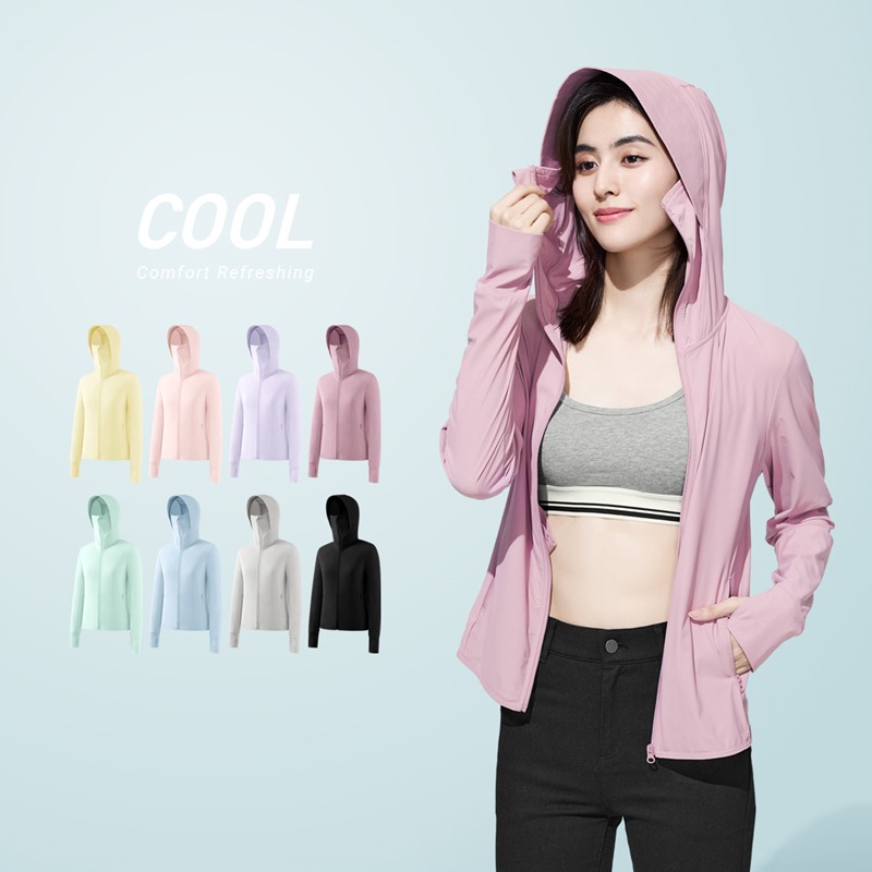 涼感抗UV機能連帽外套-女 - lativ 米格國際