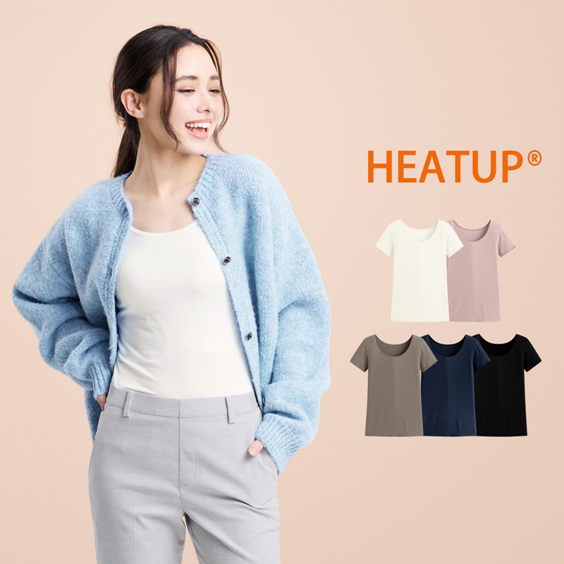 heatup U領短袖上衣 -女 - lativ 米格國際