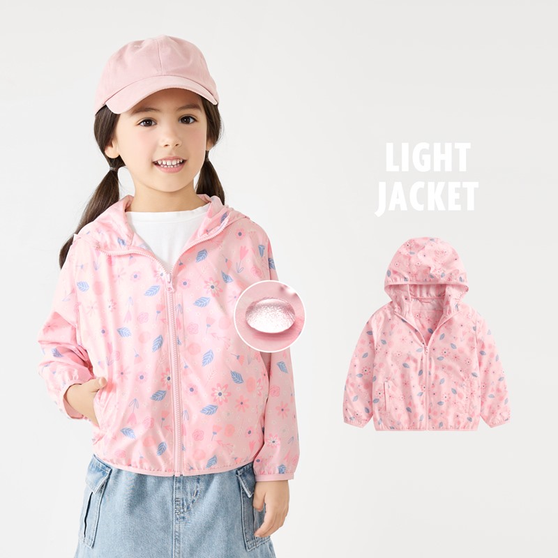 抗UV輕型印花風衣外套-02-童 - lativ 米格國際