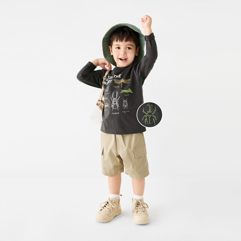 昆蟲長袖印花T恤-童 - lativ 米格國際