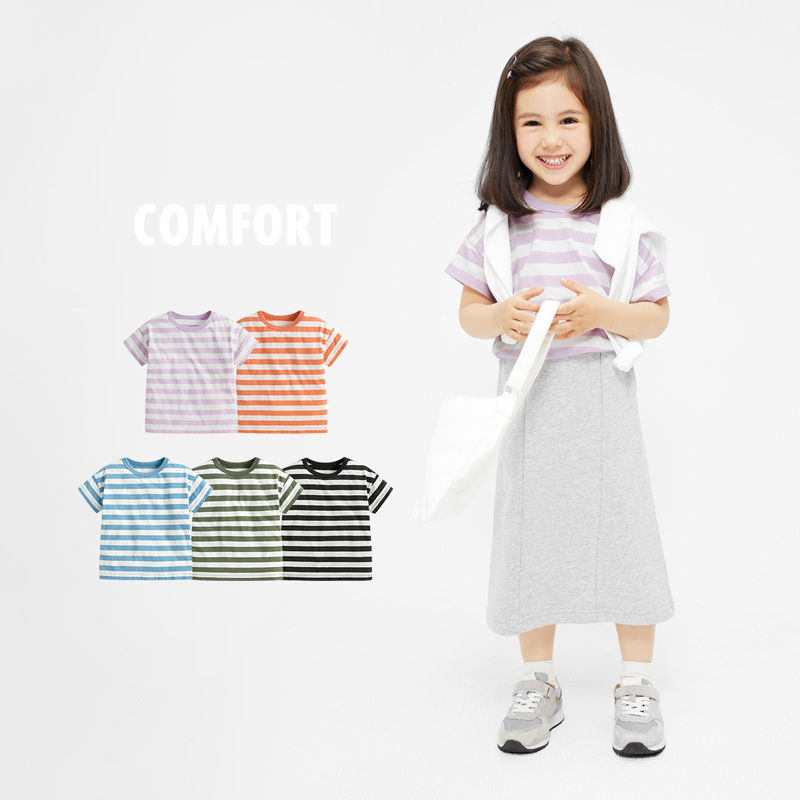 純棉條紋T恤-童 - lativ 米格國際
