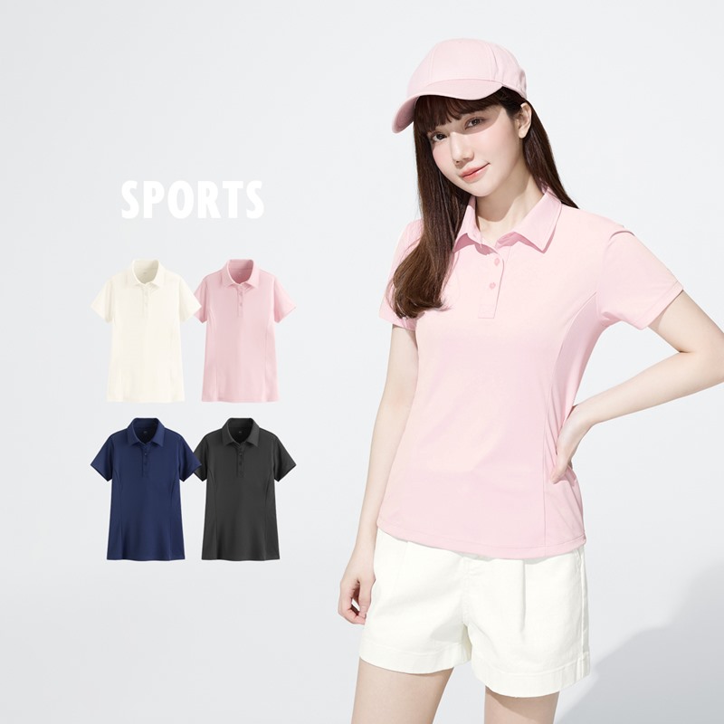 吸排抗UV短袖polo衫-女 - lativ 米格國際
