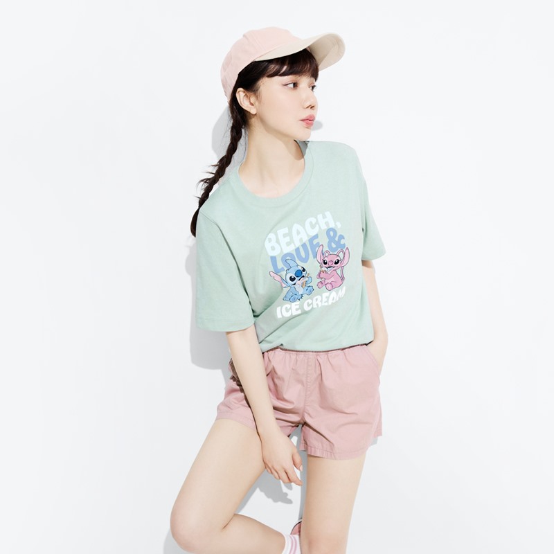 迪士尼系列寬版印花T恤-30-女 - lativ 米格國際