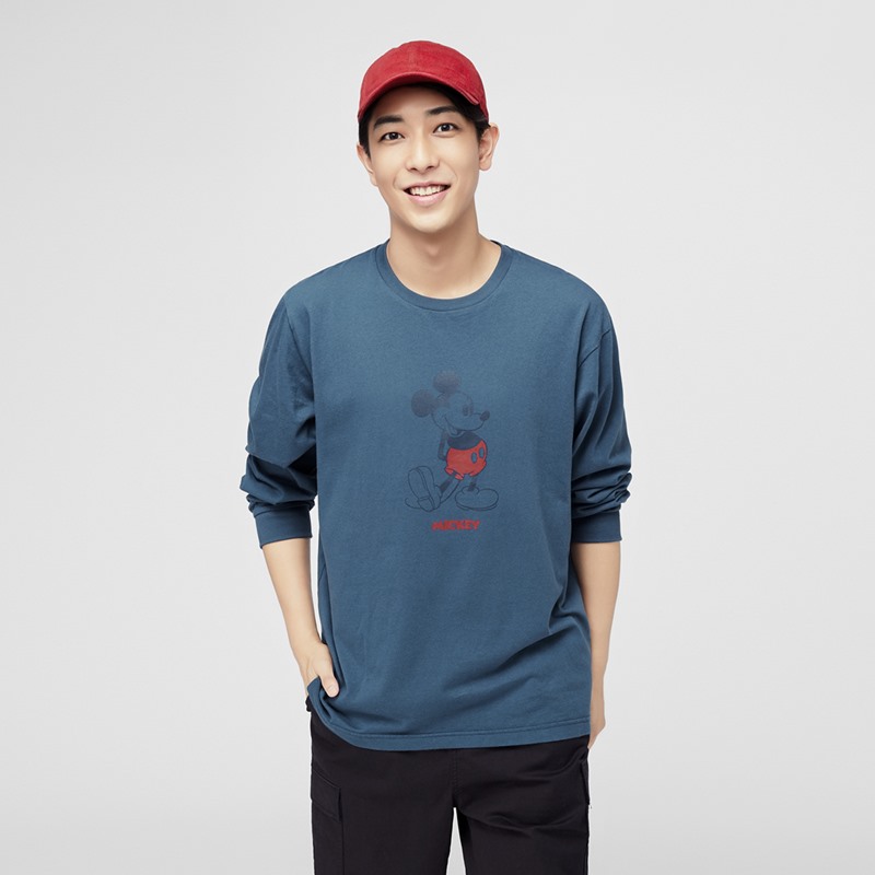 迪士尼系列長袖印花T恤-04-男 - lativ 米格國際