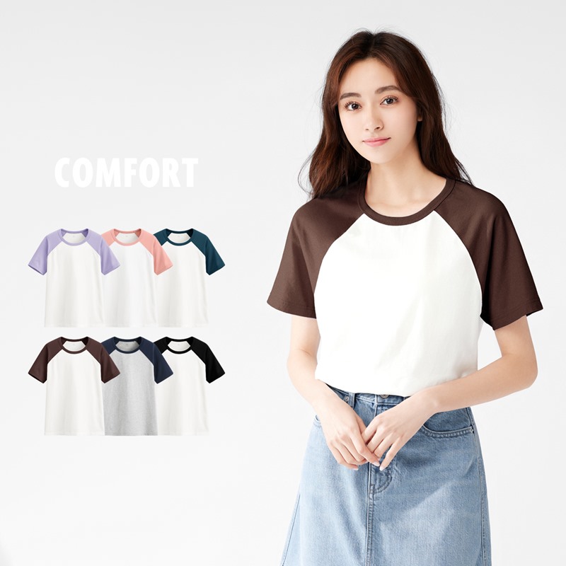 純棉拉克蘭短袖T恤-女 - lativ 米格國際