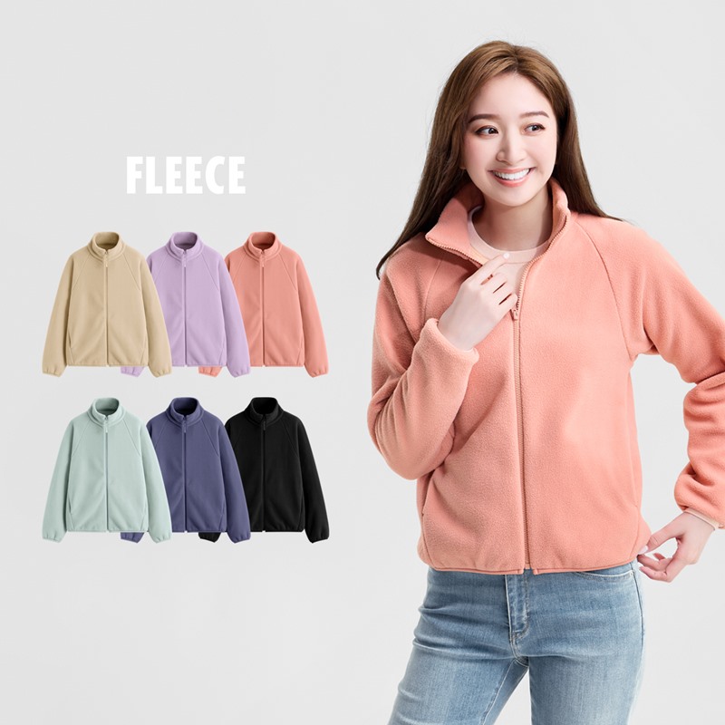 Fleece立領外套-女 - lativ 米格國際