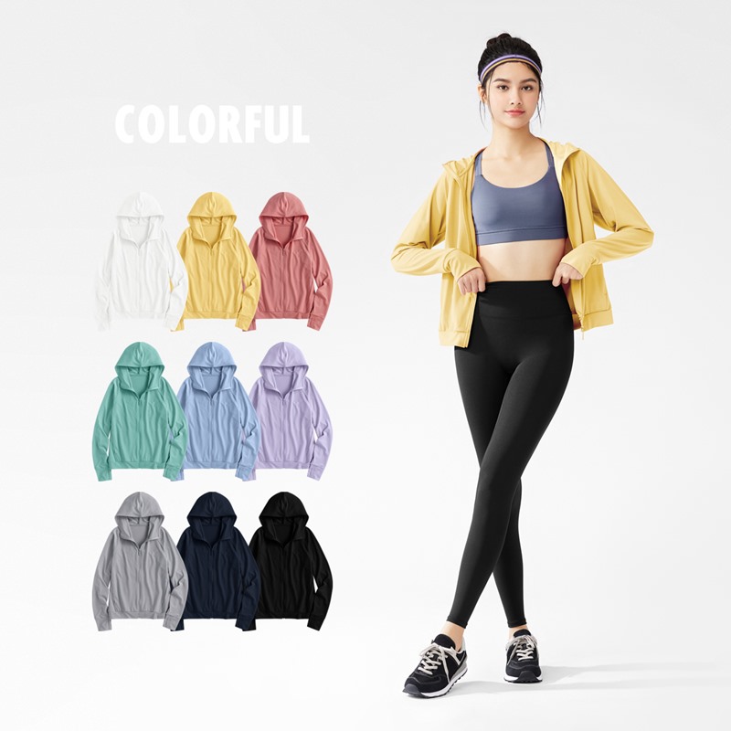 吸排抗UV網眼連帽外套-女 - lativ 米格國際