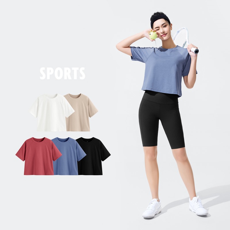 吸排拉克蘭短版T恤-女 - lativ 米格國際