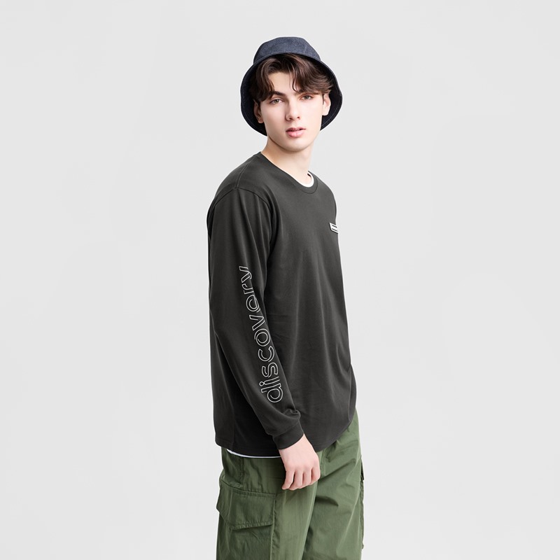 Discovery長袖印花T恤-01-男 - lativ 米格國際