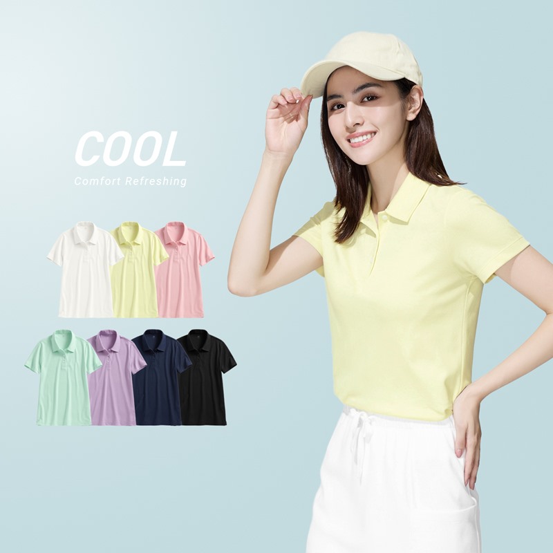 涼感網眼polo衫-女 - lativ 米格國際