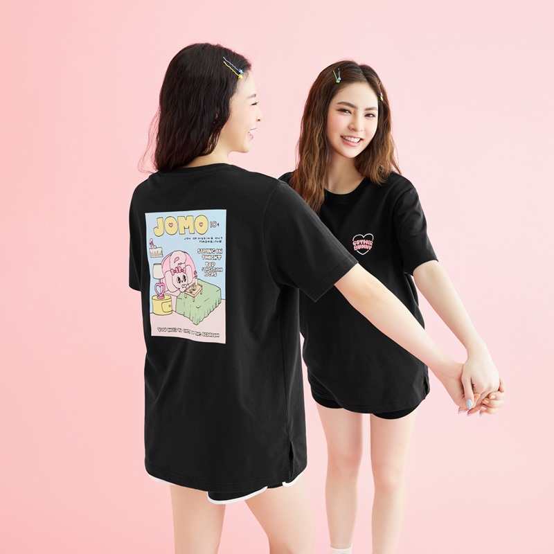 艾絲樂小兔寬長版印花T恤-07-女 - lativ 米格國際