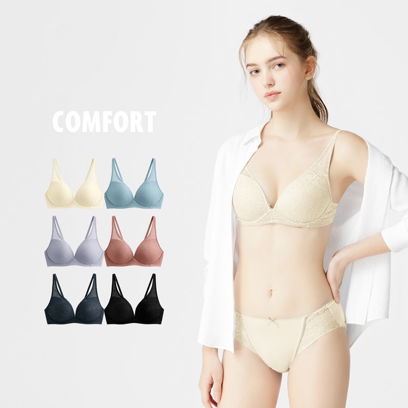 無鋼圈蕾絲美型內衣-女 - lativ 米格國際