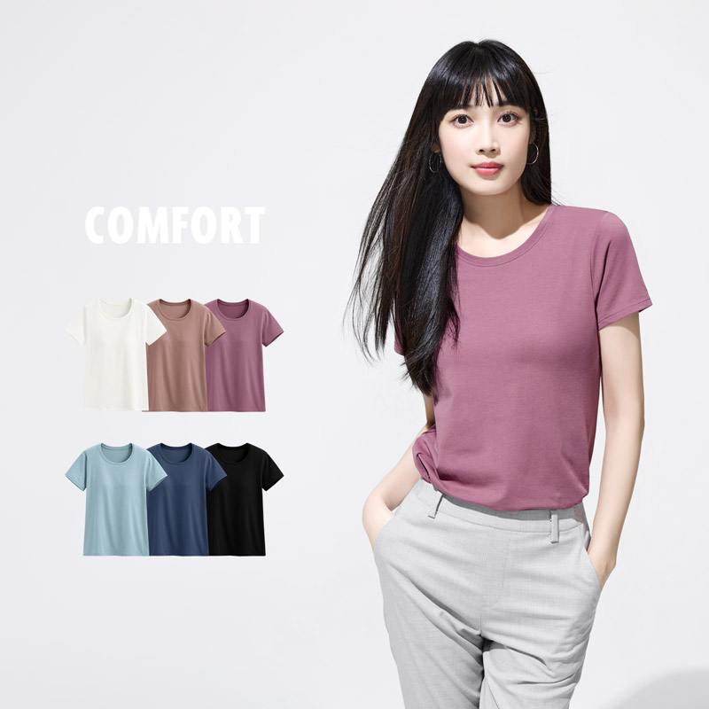 Bra圓領T恤-女 - lativ 米格國際