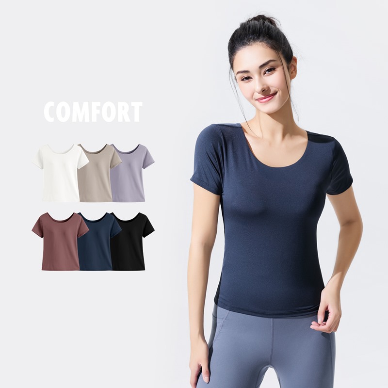 運動短袖Bra上衣-女 - lativ 米格國際